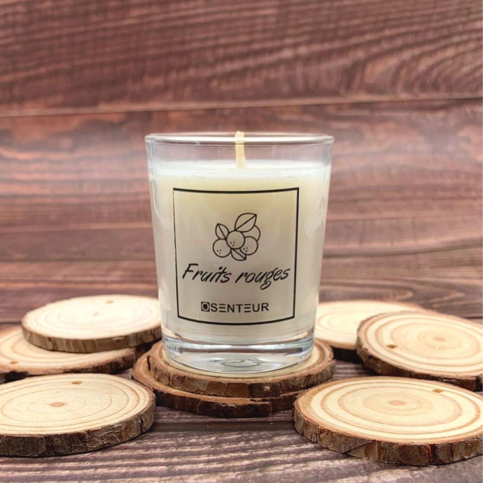 Bougie naturelle aux fruits rouges 160g - Osenteur